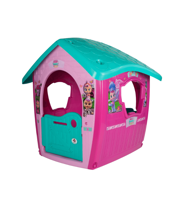 Cry Babies Outdoor Playhouse and Moto Ride-on Pack | Injusa
